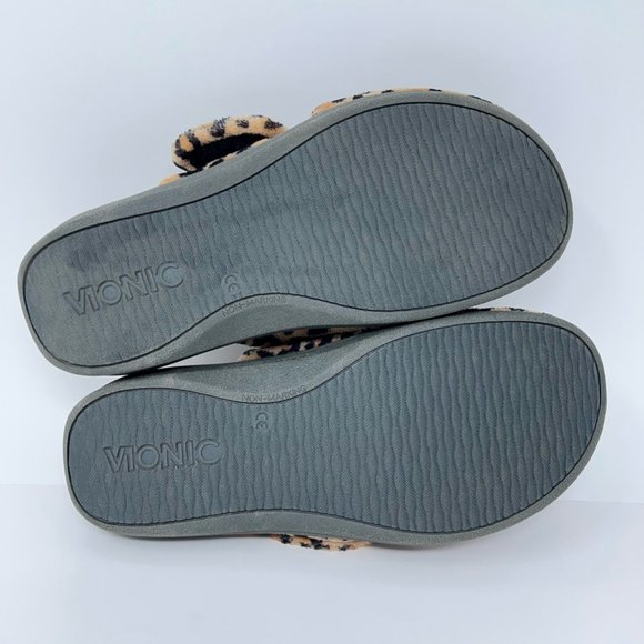 Vionic | Shoes | Vionic Womens Gemma Mule Slipper Brown Black Leopard ...